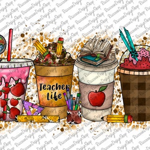 Teacher Coffee Drink Png,teacher Sublimation Designs,teacher Png ...