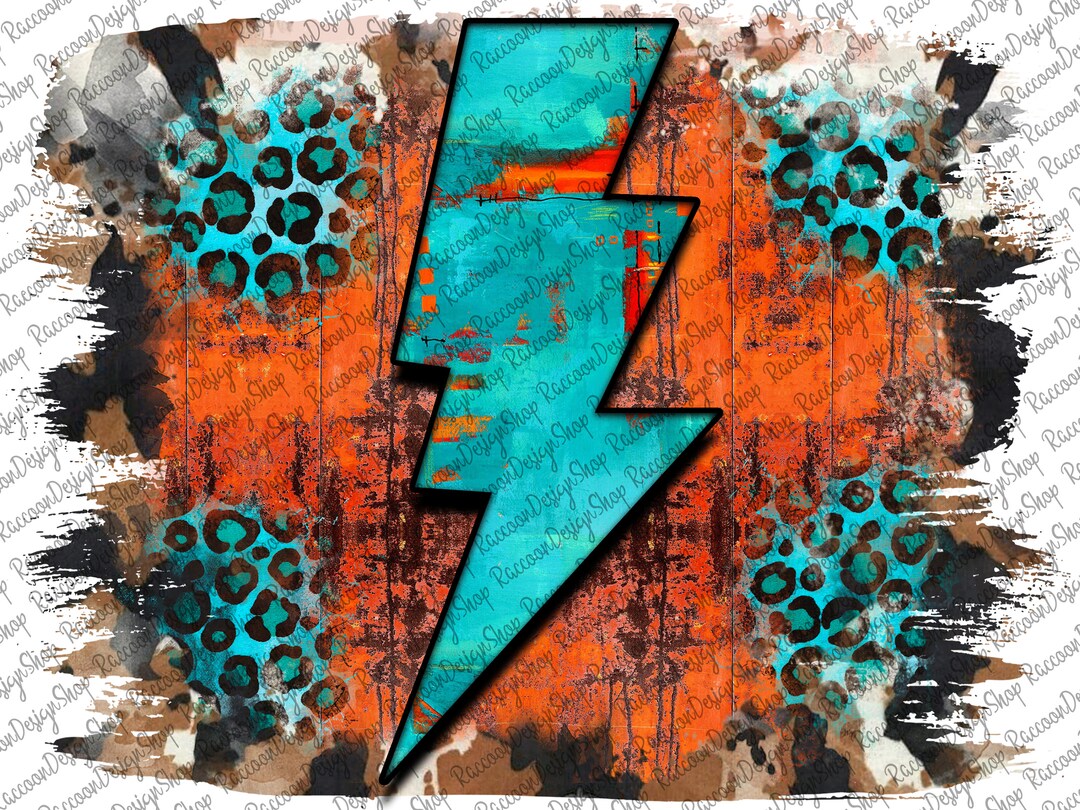 Western Lightning Bolt,lightning Bolt Design,western Sublimation ...