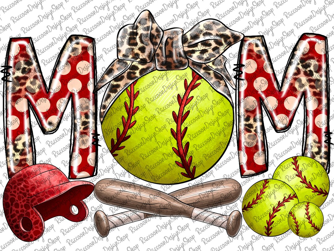Softball Mom, Softball Clipart, Transparent PNG File for Sublimation ...