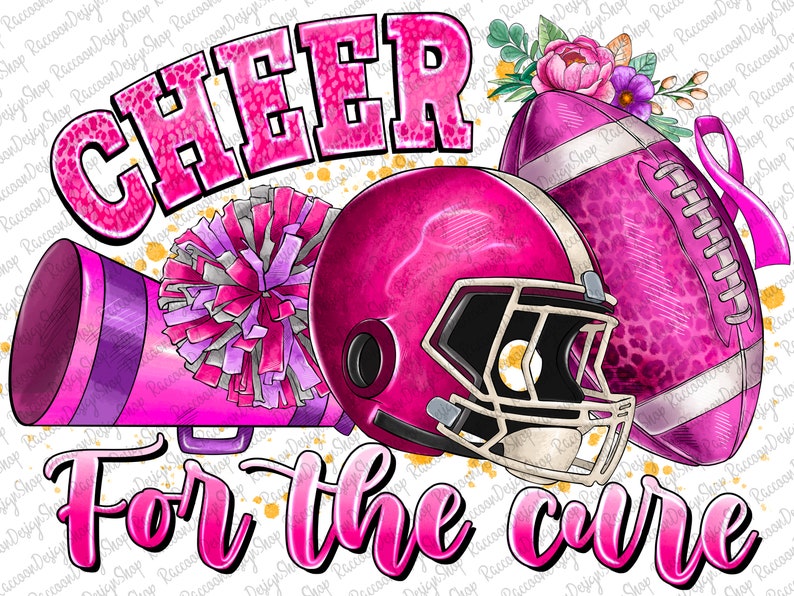 Cheer for the Cure Png,sublimation Design Download, Cancer Awareness ...