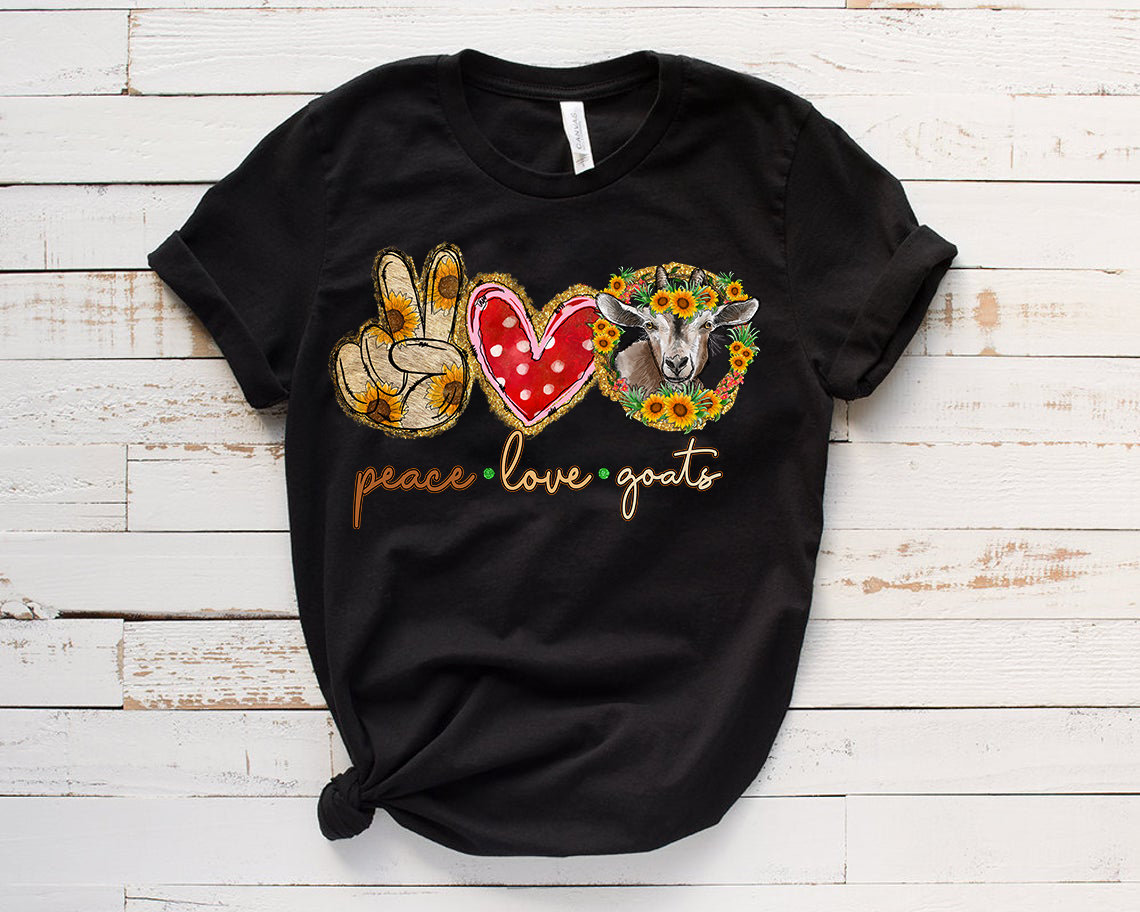 Peace Love Goats, Digital Download,png,goat Sublimation,sublimation ...