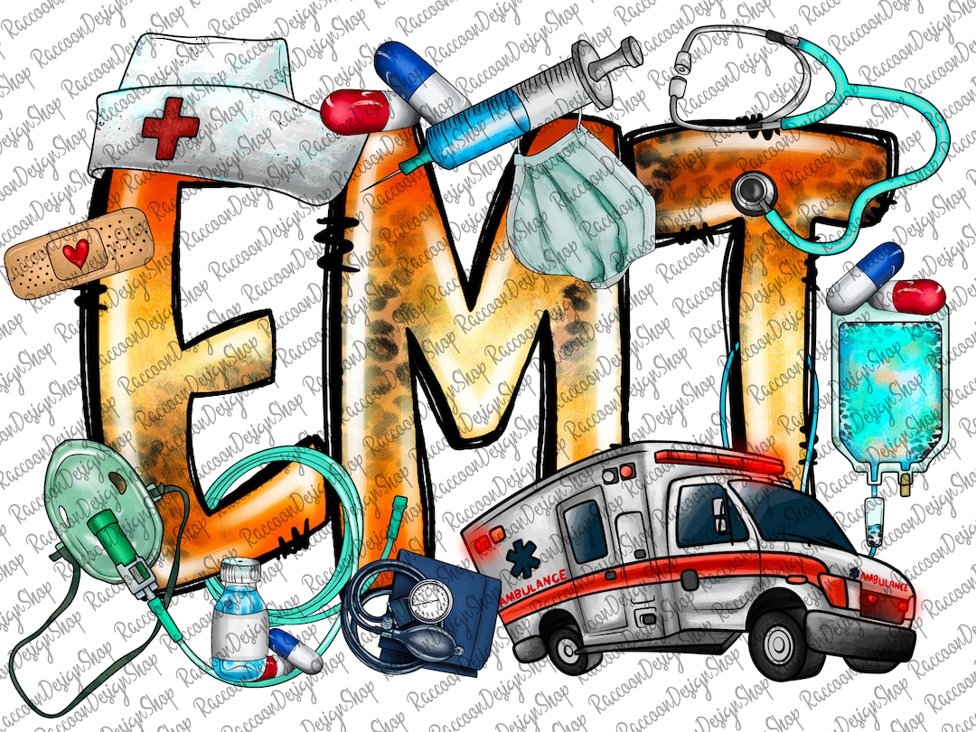 EMT Emergency Medical Technician Sublimation PNG Design,paramedic PNG ...