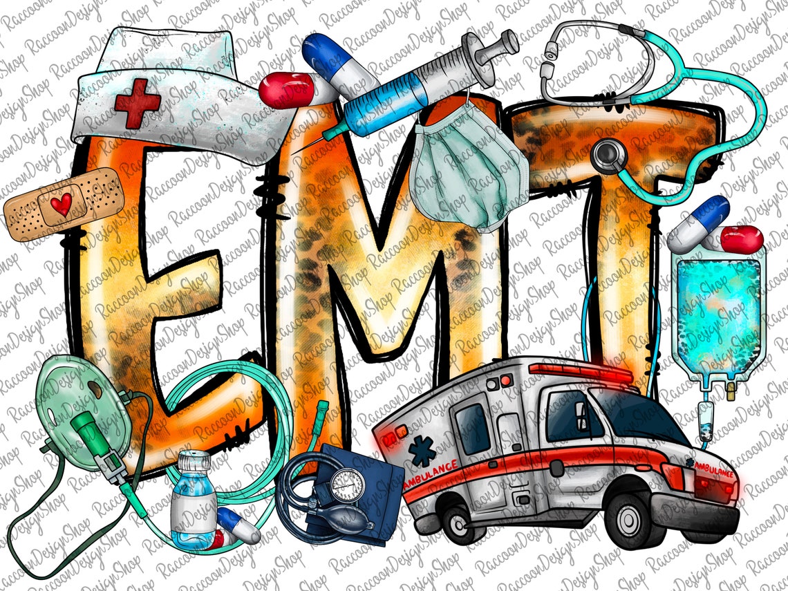EMT Emergency Medical Technician Sublimation PNG Design,paramedic PNG ...