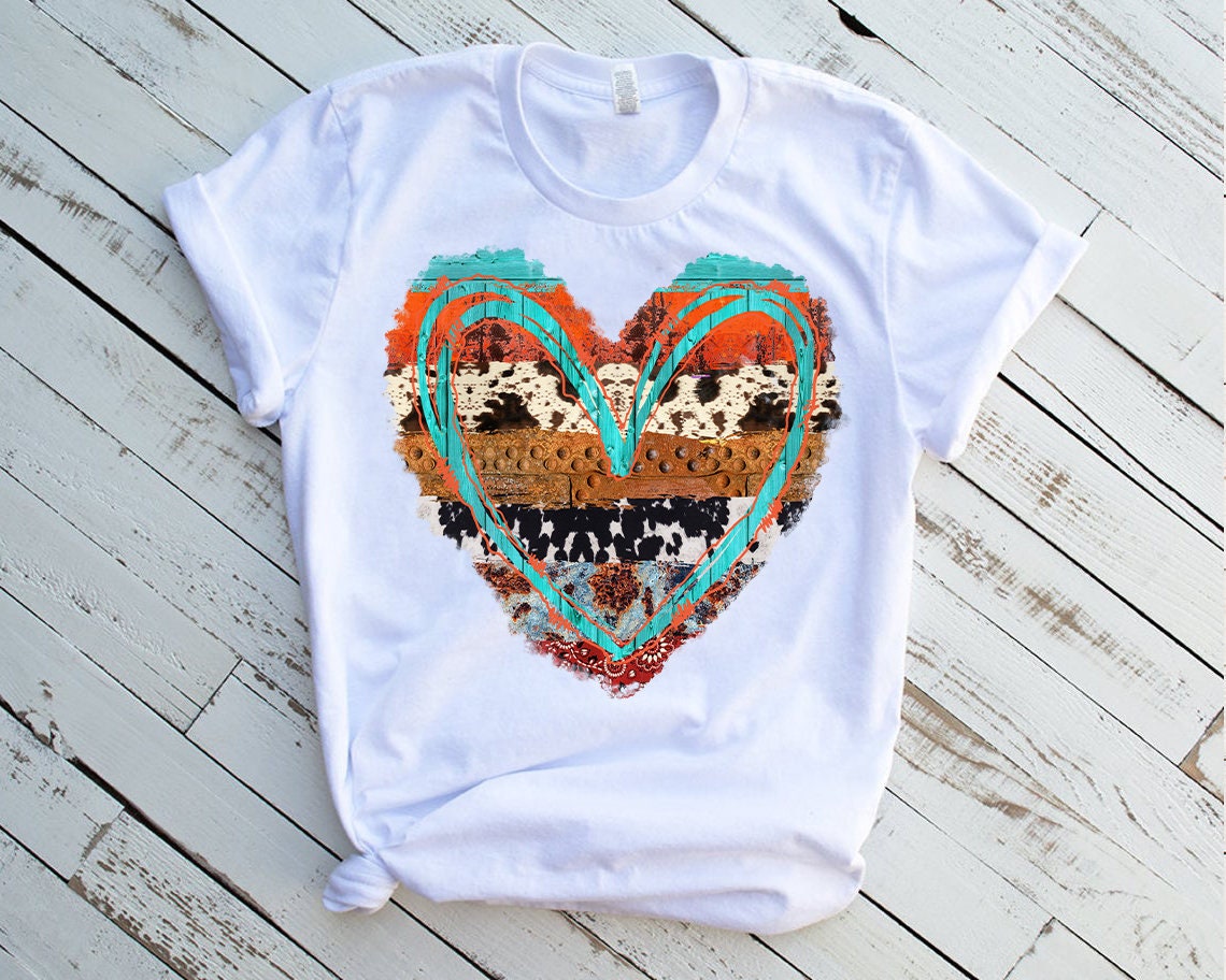 Western Heartwestern Heart Png Western Design Graphics | Etsy