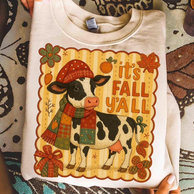 It is Fall Y'all Cow Png, Fall Cows PNG, Thanksgiving Cows Png,cow Png ...
