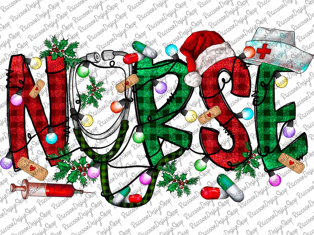 Nurse Christmas Png, Merry Christmas, Nurse Png, Nurse Design ...