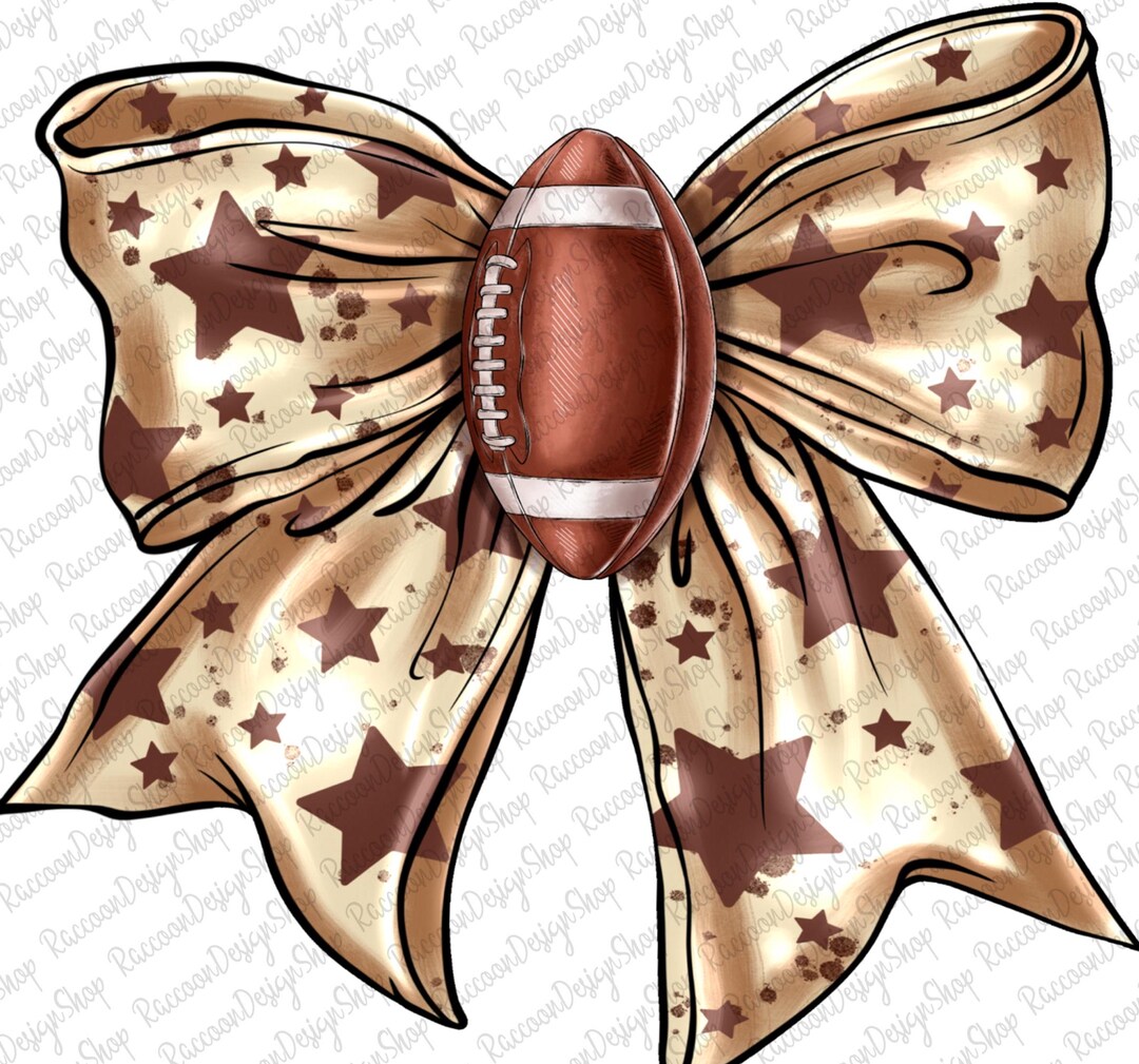 Coquette Football Png, Football Bow Png, Football Mom Png, Football Png ...