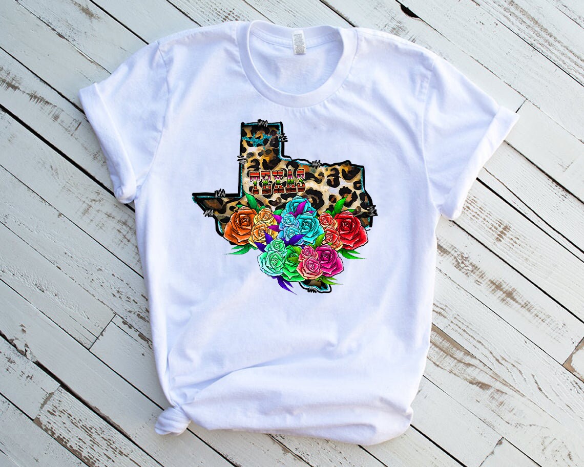 Texas Leopard and Roses Png, Texas Maps Png, Instant Download, Texas ...