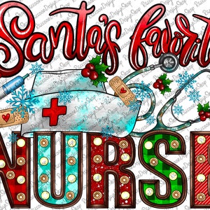 Santa is Favorite Nurse Png,nurse Christmas Png,merry Christmas,nurse ...