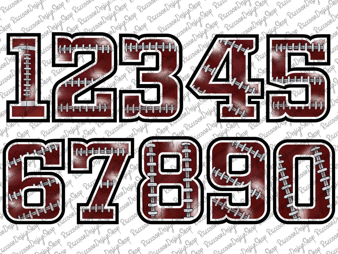 Football Sublimation Numbers,26 Football Numbers,american Football Font ...