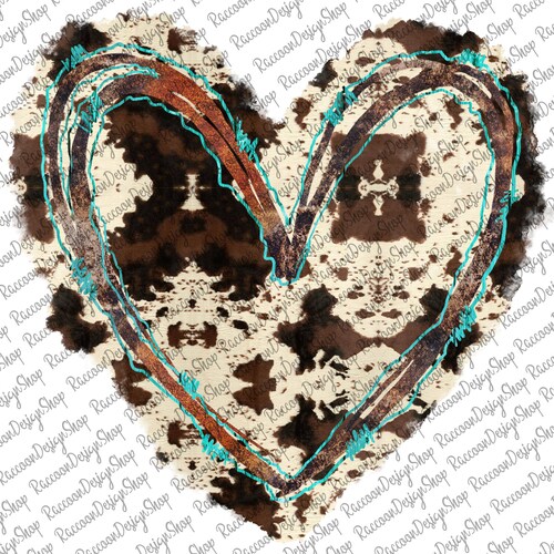 Western Heartwestern Heart Png Western Design Graphics | Etsy