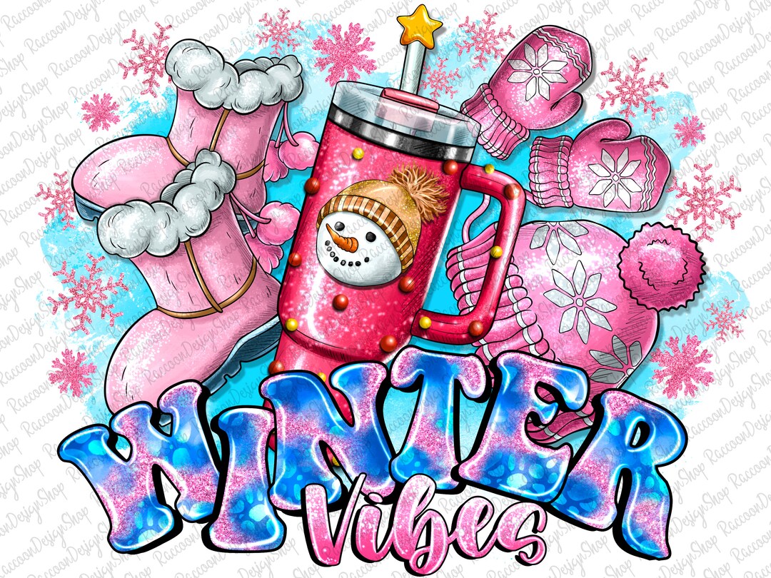 Winter Vibes Png Sublimation Design, Winter Png, Christmas PNG, Trendy ...