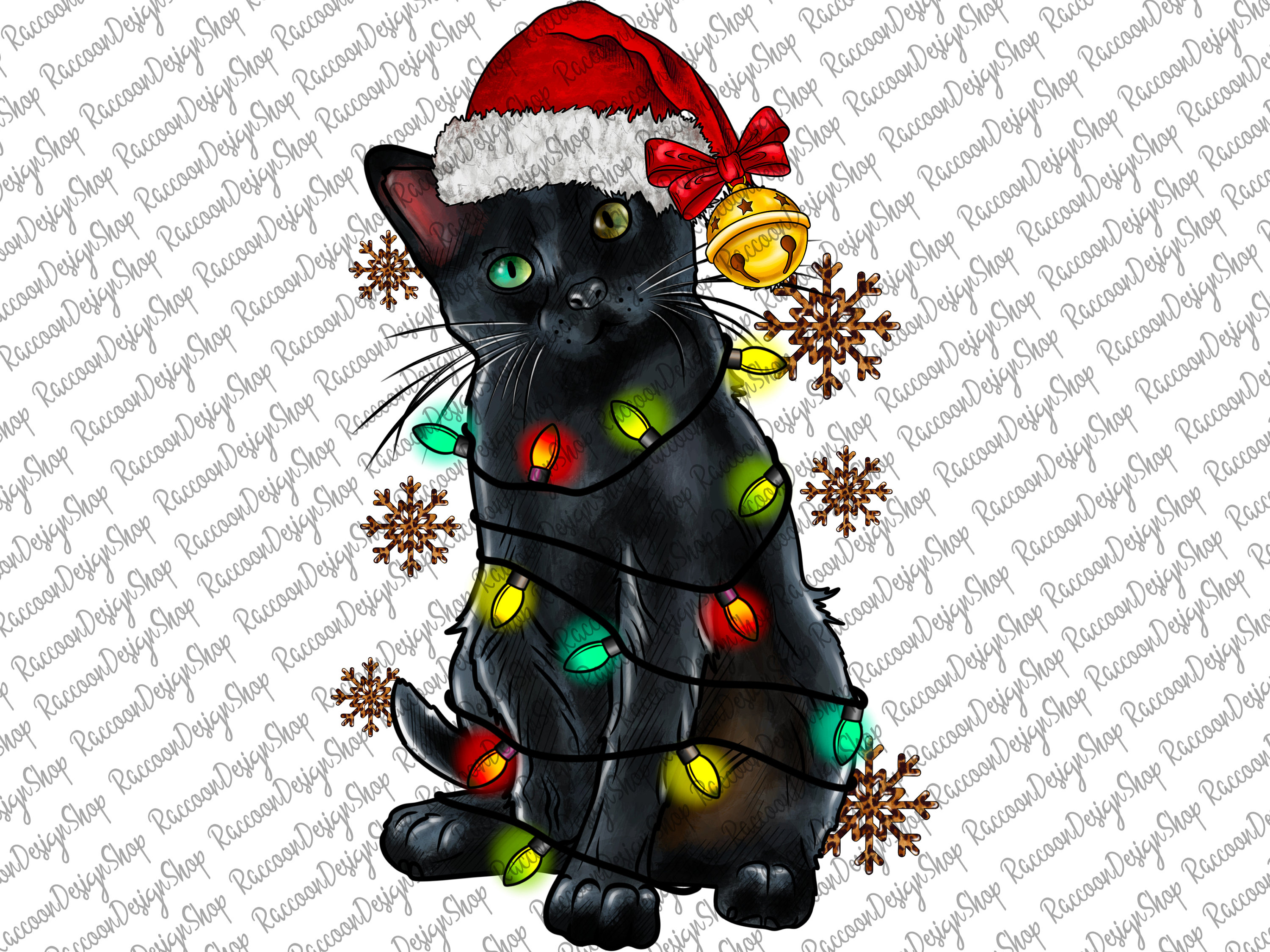 Merry Christmas Black Cat