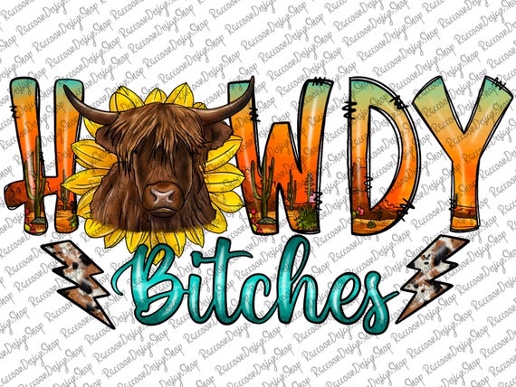Howdy Cow Png Western Design Cowhide Cow Sublimation - Etsy