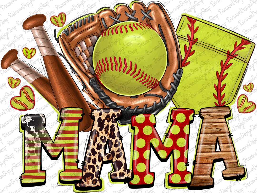 Softball Mom, Softball Clipart, Transparent PNG File for Sublimation ...