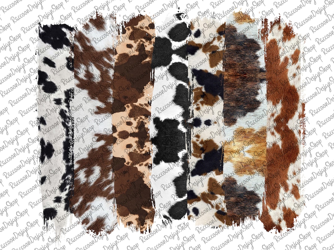 Cowhide Brushstrokes, Cowhide Sublimation Design, Cow Merry & Bright ...