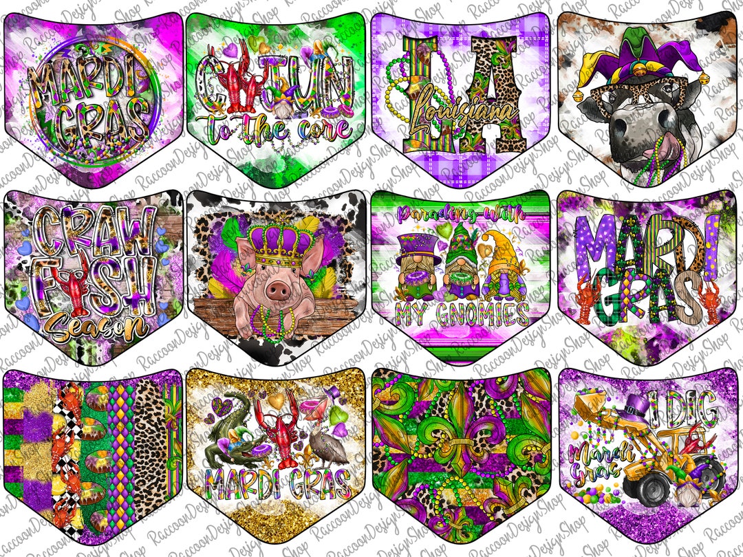 Mardi Gras Pocket Car Freshener Design for Cardstock, Digital Download ...