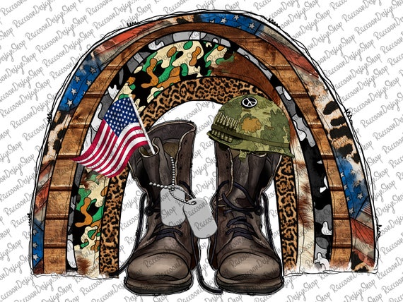 Army Rainbow Png Veteran Png Camouflage Pattern | Etsy