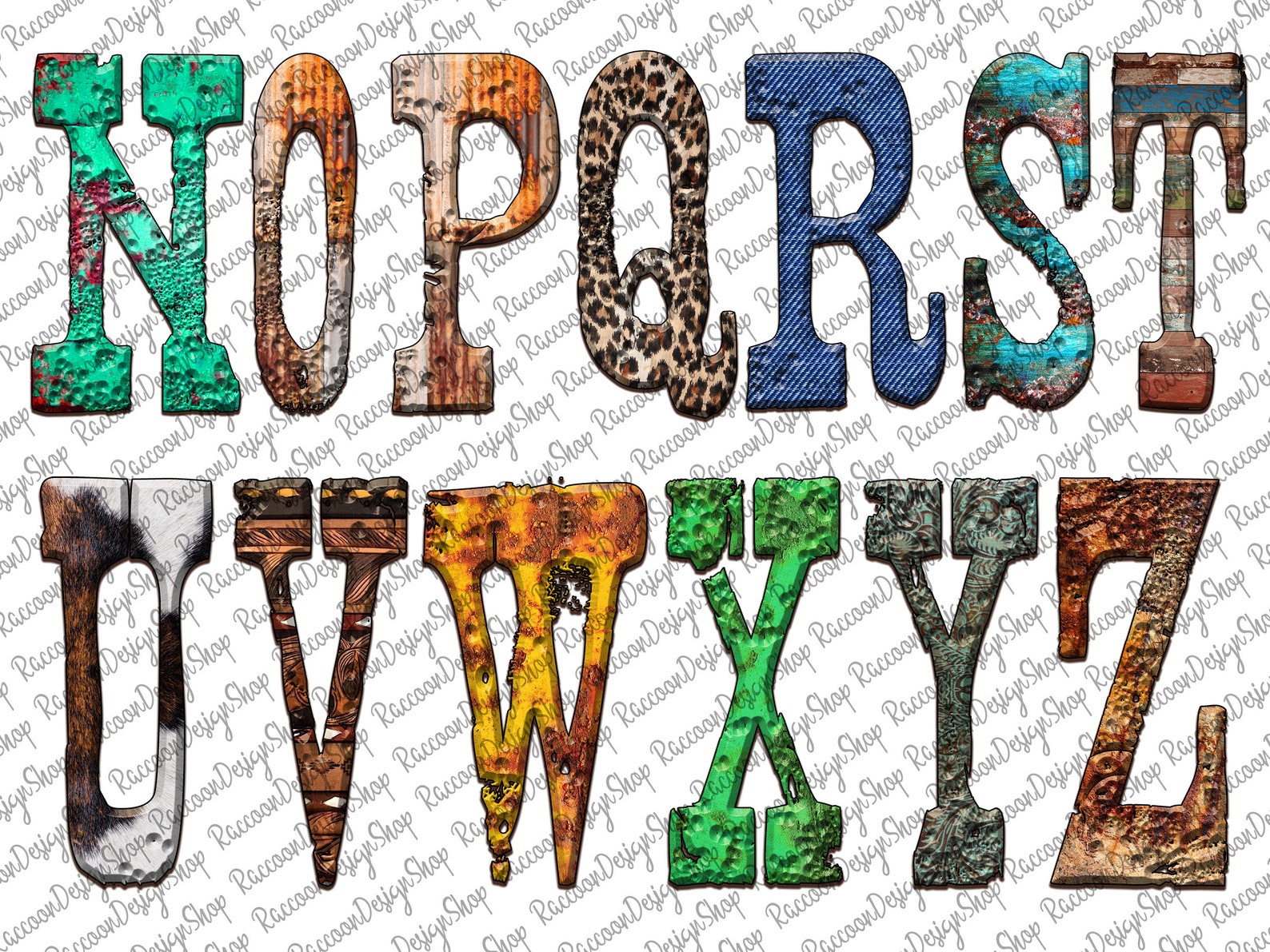 Western Alphabetfont Letterswestern Alphabetwestern - Etsy