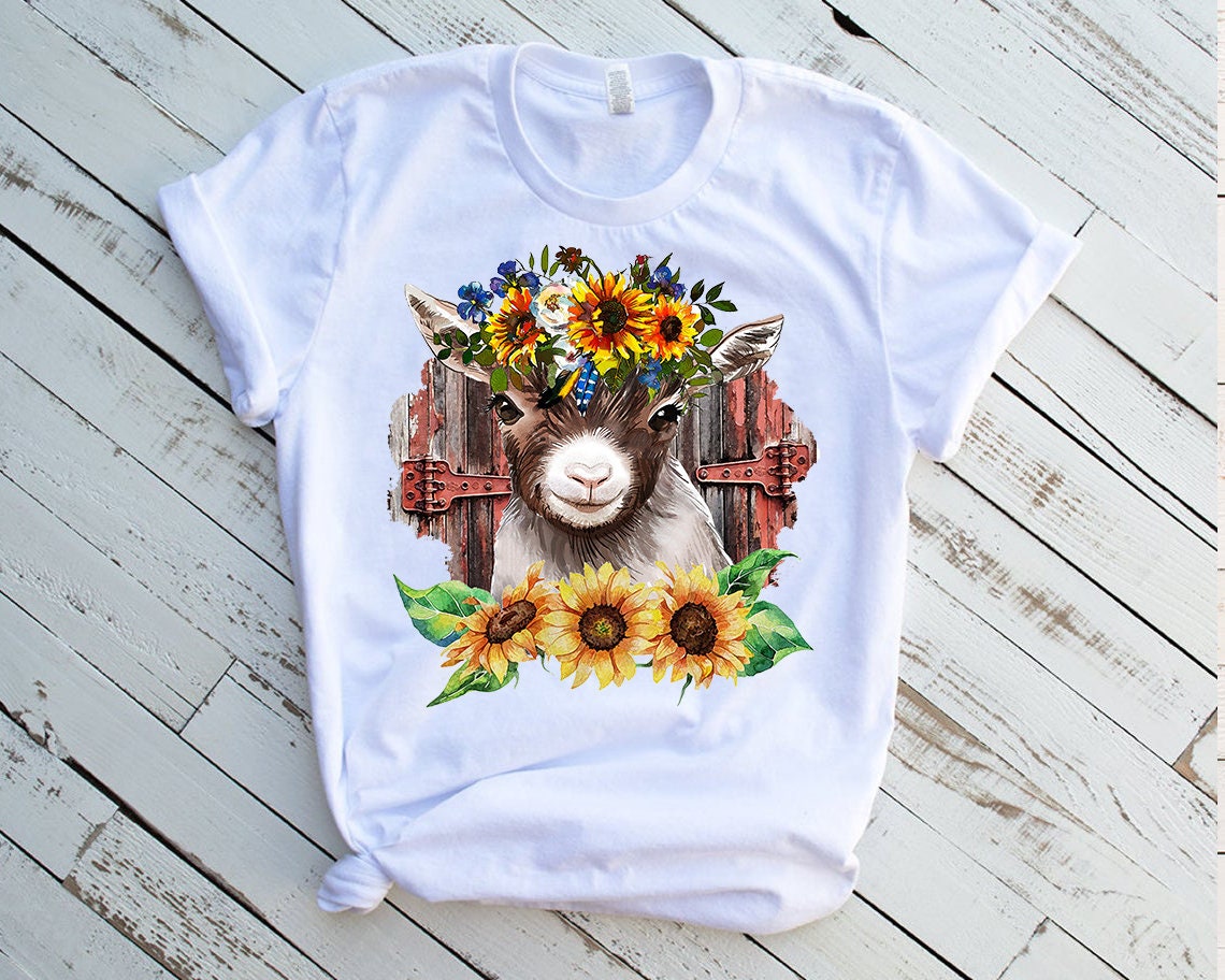 Sunflower Goat Png, Watercolor Goat PNG, Instant Download, Sublimation ...