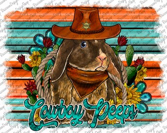 Western Easter Bunny Png - Etsy