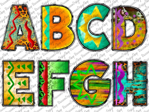 Mexico Alphabetfont Letterswestern Alphabetmexico - Etsy