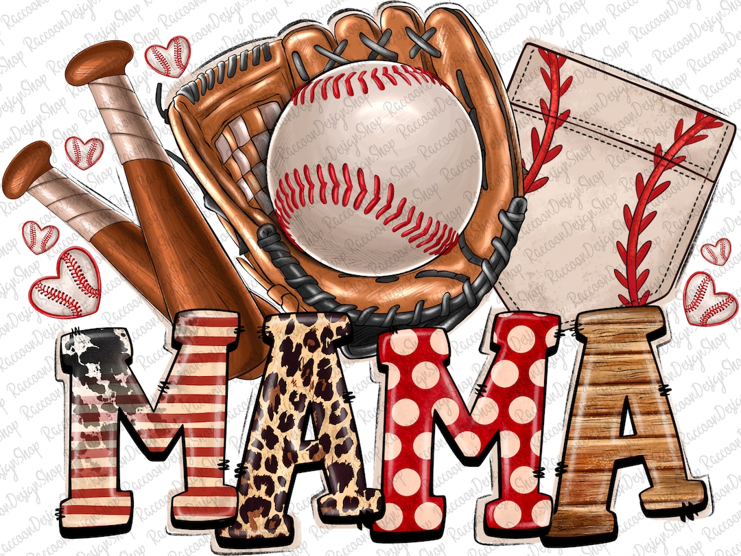 Baseball Mom, Baseball Clipart, Transparent PNG File for Sublimation ...