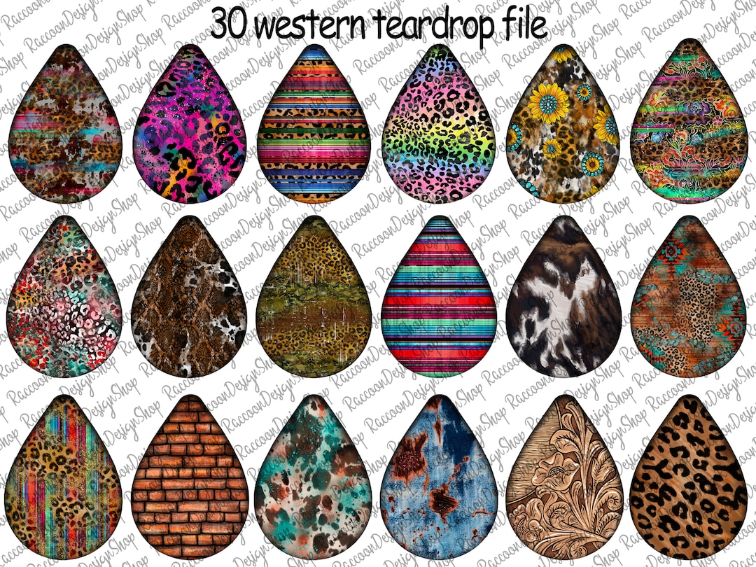 Western Teardrop Earring, Western Design, Western Png, Sublimation Png ...