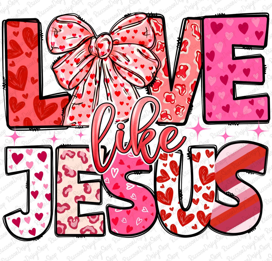 Christian Valentines Png, Love Like Jesus Png, Checkered Valentine ...