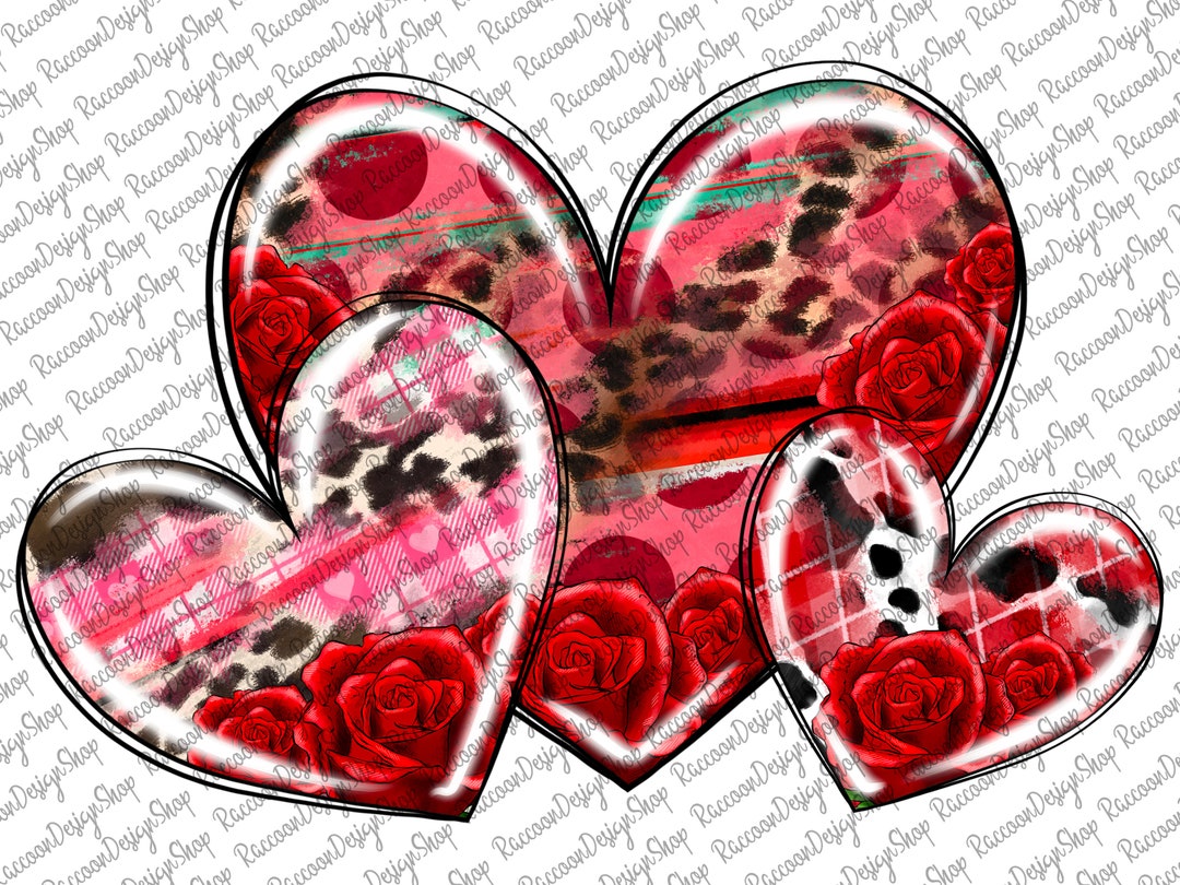 Valentine's Day Heart PNG Image, Pink Leopard Valentine's Heart Design ...