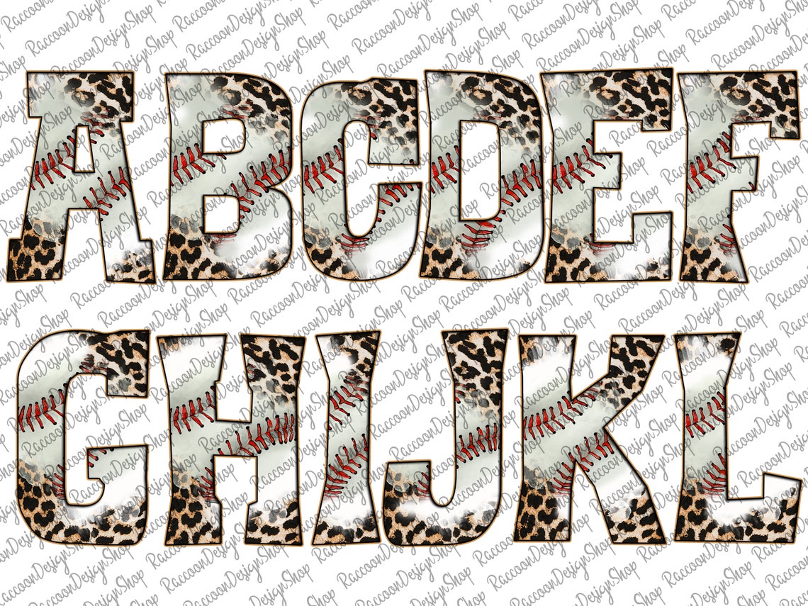 Baseball Alphabet Letters PNG Bundle Baseball Sports Doodle - Etsy