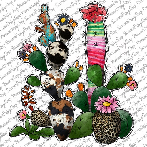 Cactus Sublimation Designs Downloads Cactus Png Digital - Etsy