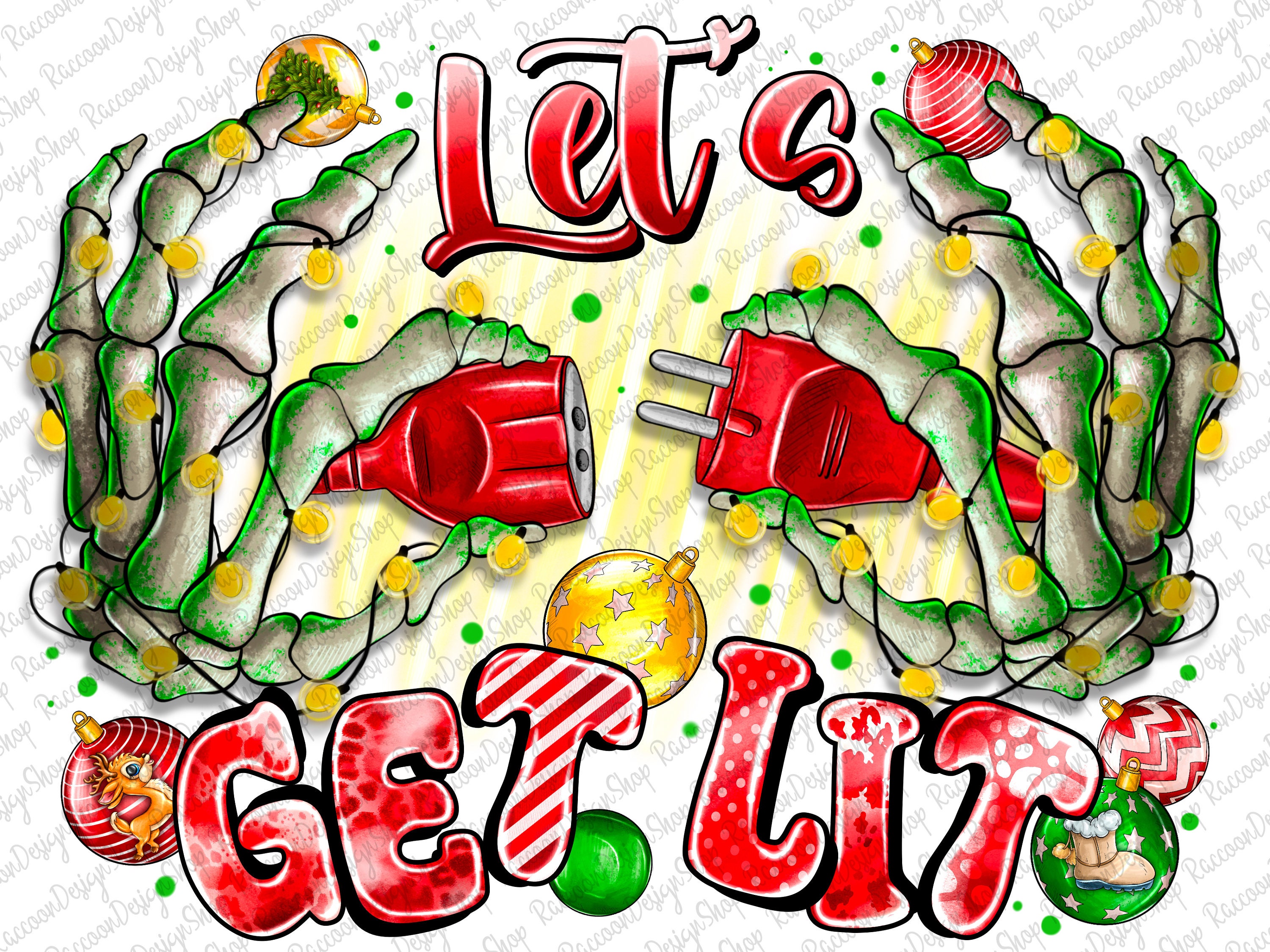 Let's Get Lit Png, Lights, Christmas Png, Christmas Tree, Christmas ...