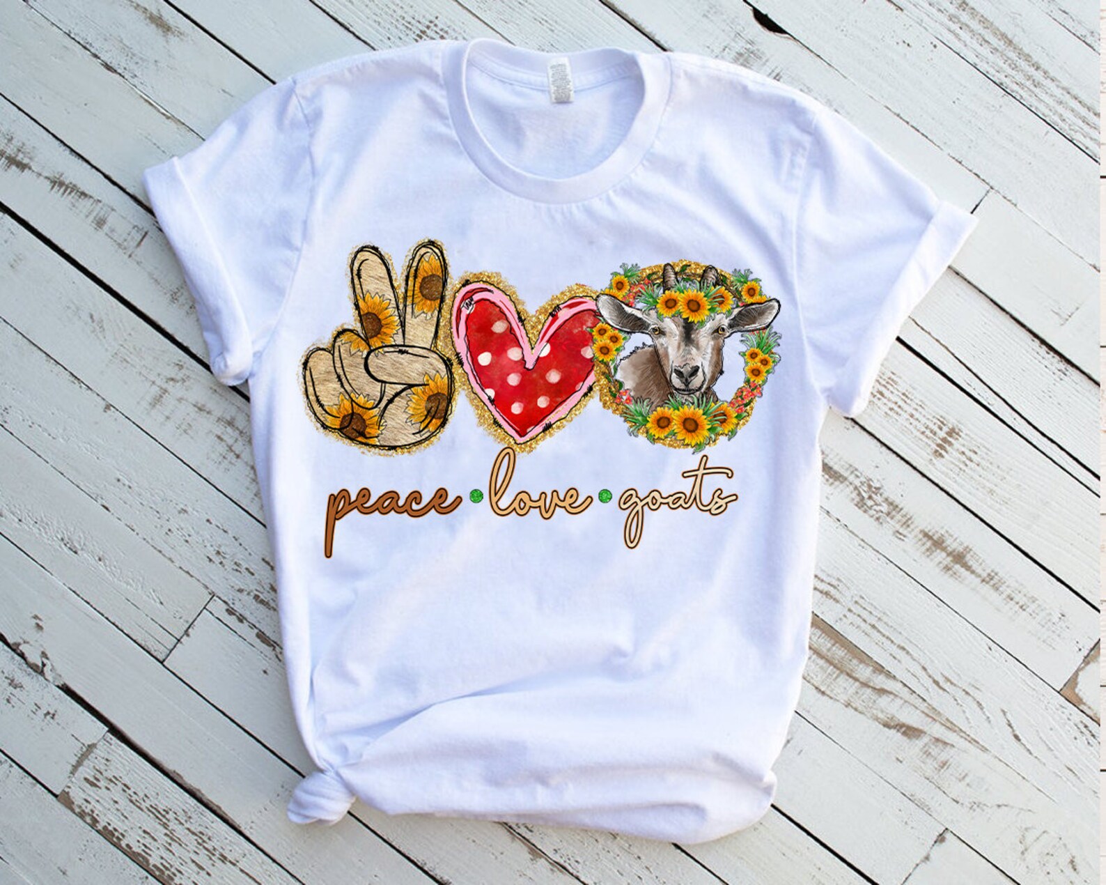 Peace Love Goats, Digital Download,png,goat Sublimation,sublimation ...