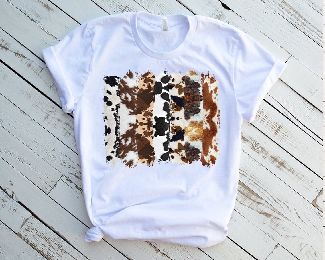Cowhide Brushstrokes Cowhide Sublimation Design Cow Merry & - Etsy