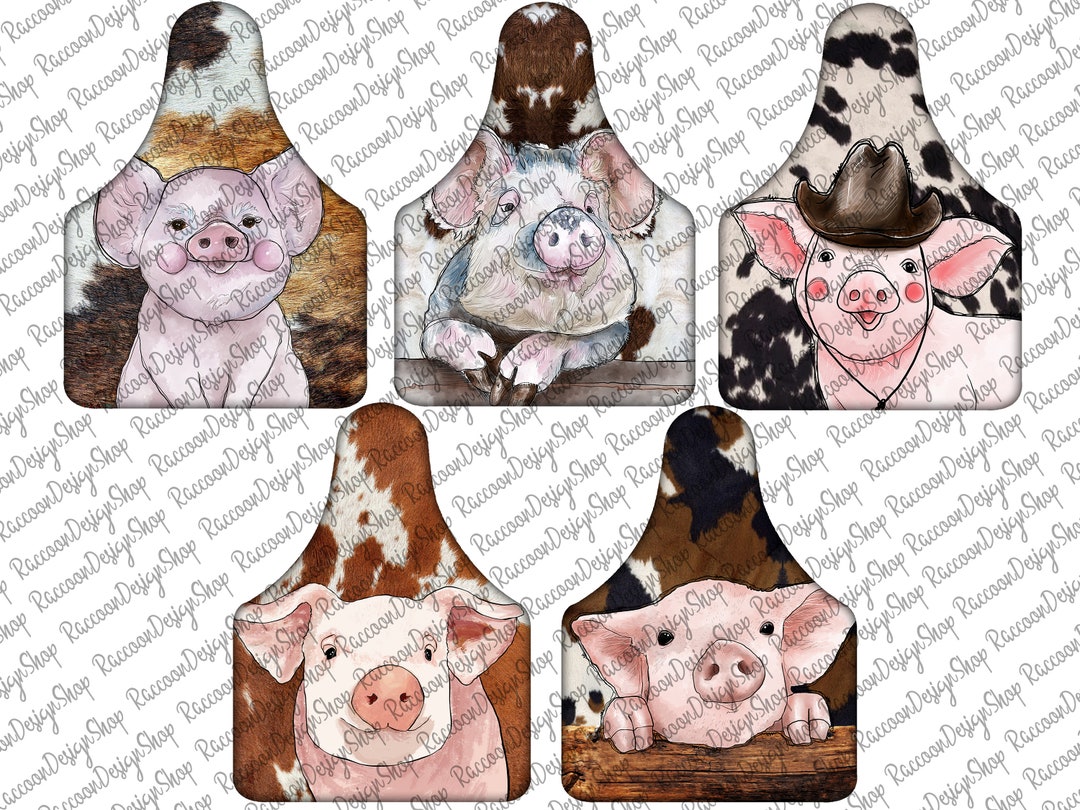 Pig Show Tag Png, Western Design, Cow Tag Serape, Cow Tag Cowhide, Cow ...