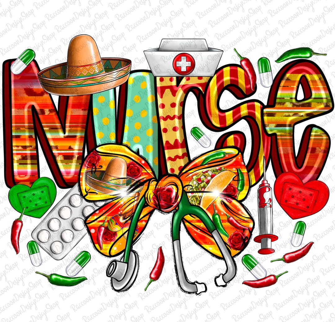 Cinco De Mayo Nurse Png Sublimation Design Download, Mexican Day Png ...