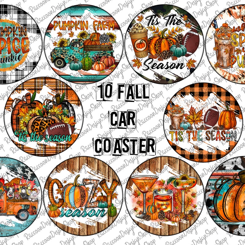 Fall Coasters - Etsy