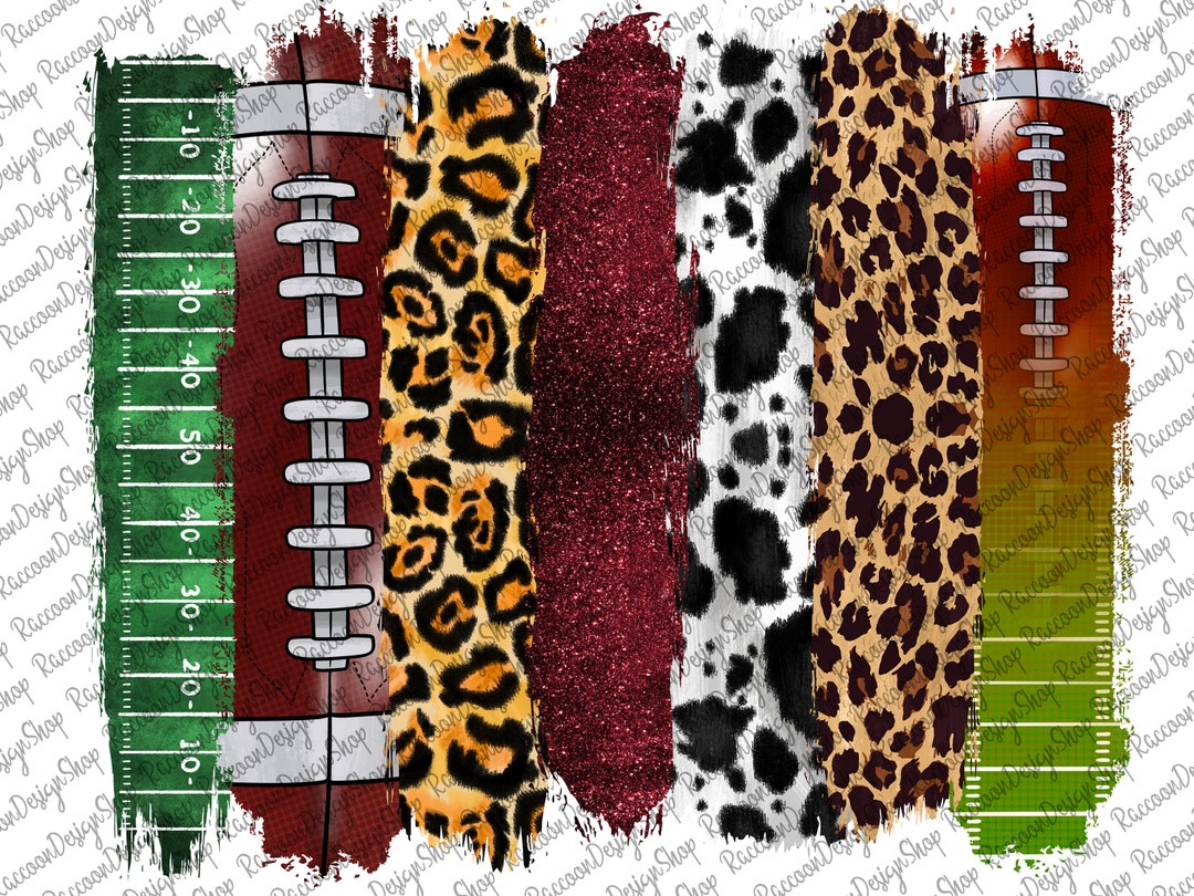 Football Brushstrokes, Brushstroke Sublimation Png Bundle, Leopard ...