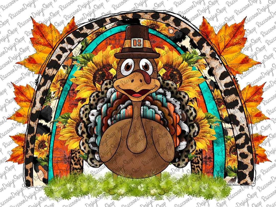 Thanksgiving Turkey Rainbow Png, Thanksgiving Rainbow Png, Turkey ...