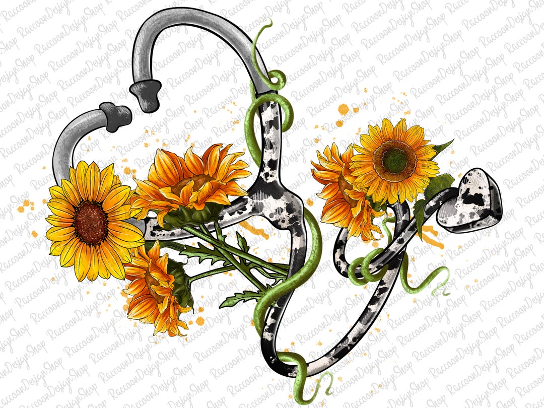 Sunflower Stethoscope Png, Nurse Png, RN Nurse Png, Nurse Appreciation ...