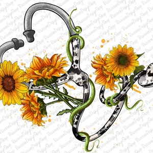 Sunflower Stethoscope Png, Nurse Png, RN Nurse Png, Nurse Appreciation ...