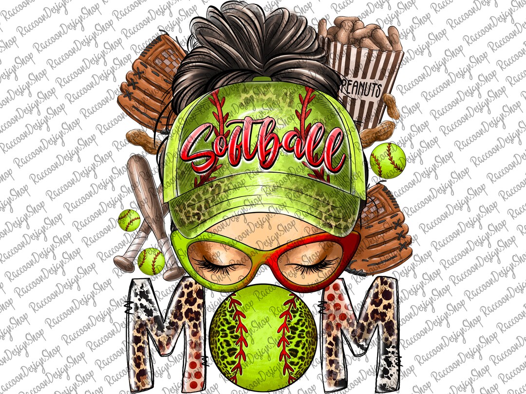 Softball Mom, Softball Clipart, Transparent PNG File for Sublimation ...