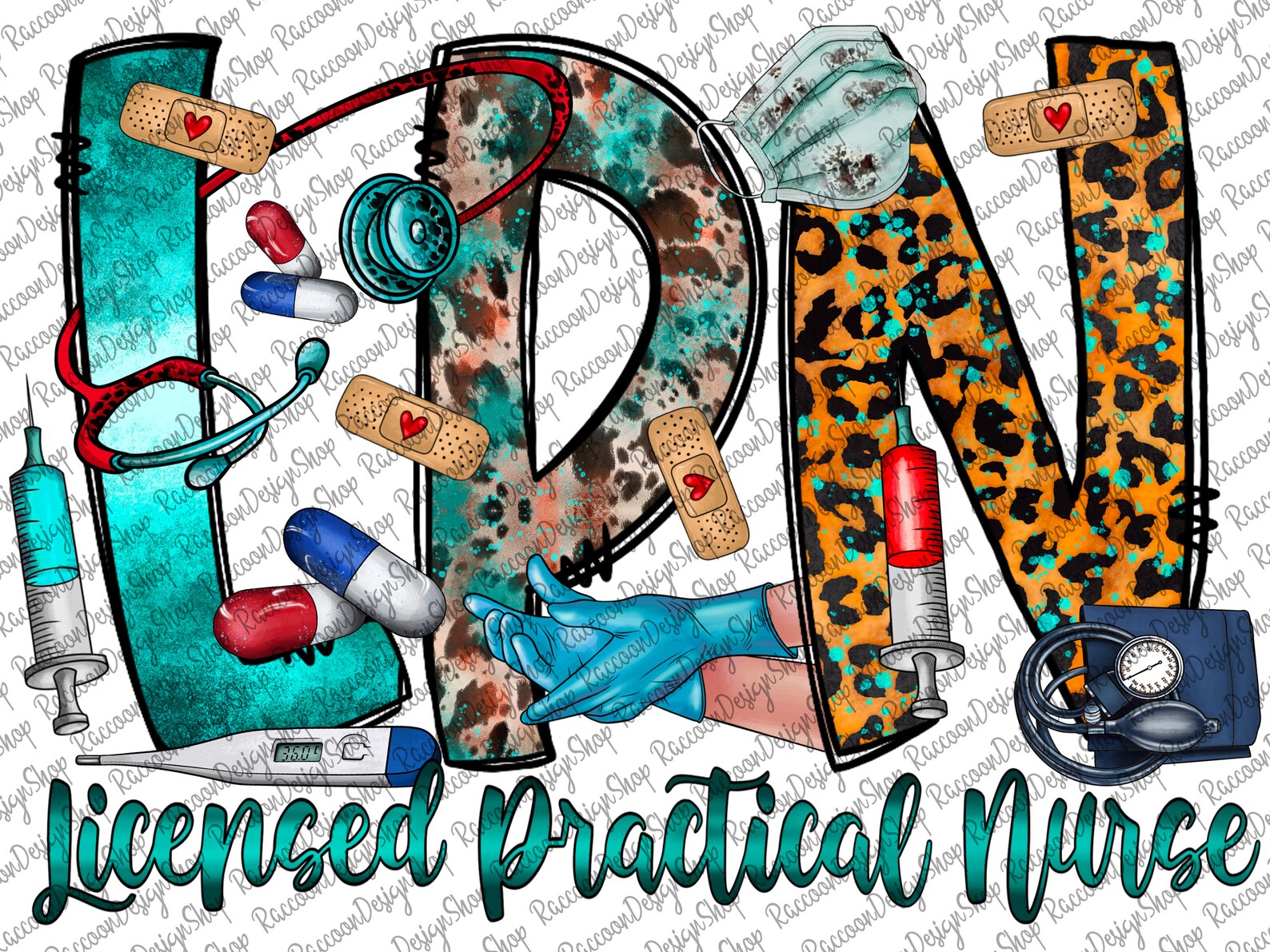 LPN Licensed Practical Nurse Png, Leopard Nurse Png, Sunflowers Nurse ...