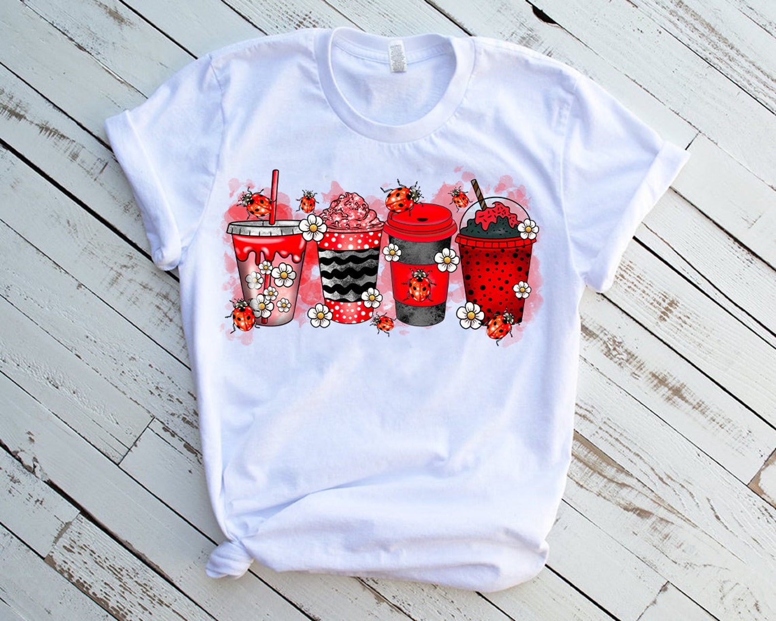 Lady Bug Drink Png Sublimation Design Lady Bug Coffee Drink - Etsy