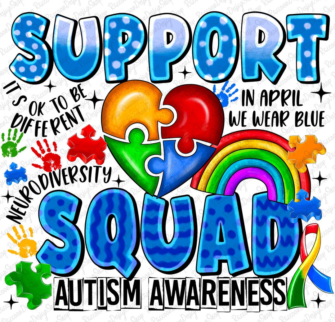 Family Autism Support Squad Png, Autism Awareness, Autism Teacher Png ...