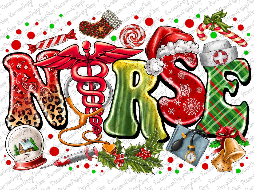 Nurse Christmas Png, Merry Christmas, Nurse Png, Nurse Design ...