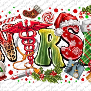 Nurse Christmas Png, Merry Christmas, Nurse Png, Nurse Design ...