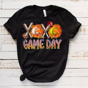 Softball and Baseball Game Day Png, Baseball and Softball Ball Png,xoxo ...