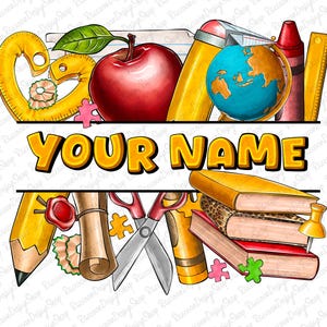 Customize Teacher Name Png Design Download, Teacher's Day Png, Back to ...